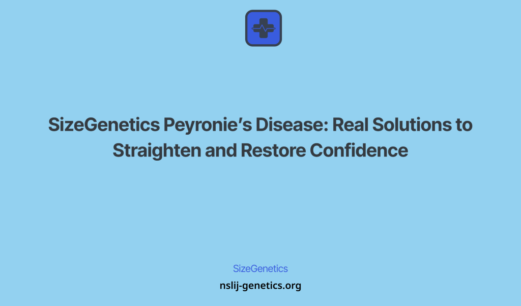 SizeGenetics Peyronie’s Disease: Real Solutions to Straighten and ...
